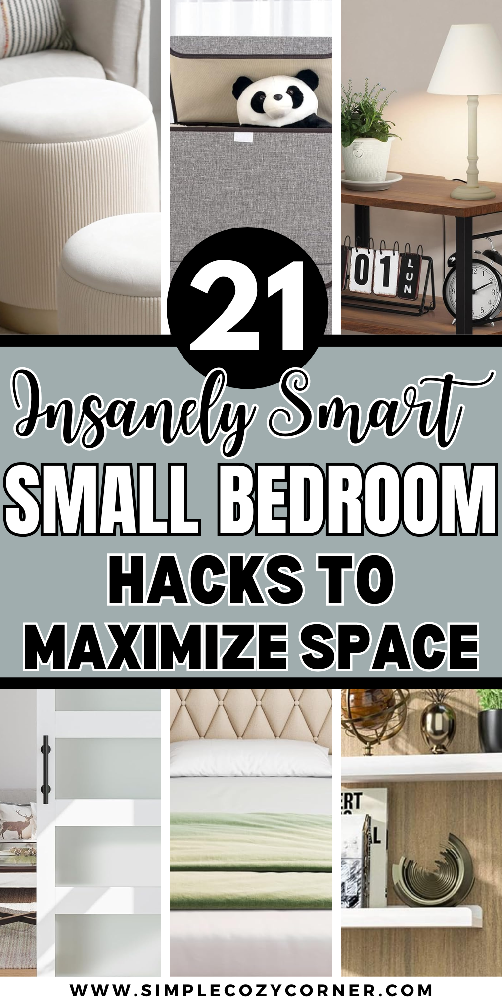 21 Insanely Smart Small Bedroom Hacks To Maximize Space – Simple Cozy ...