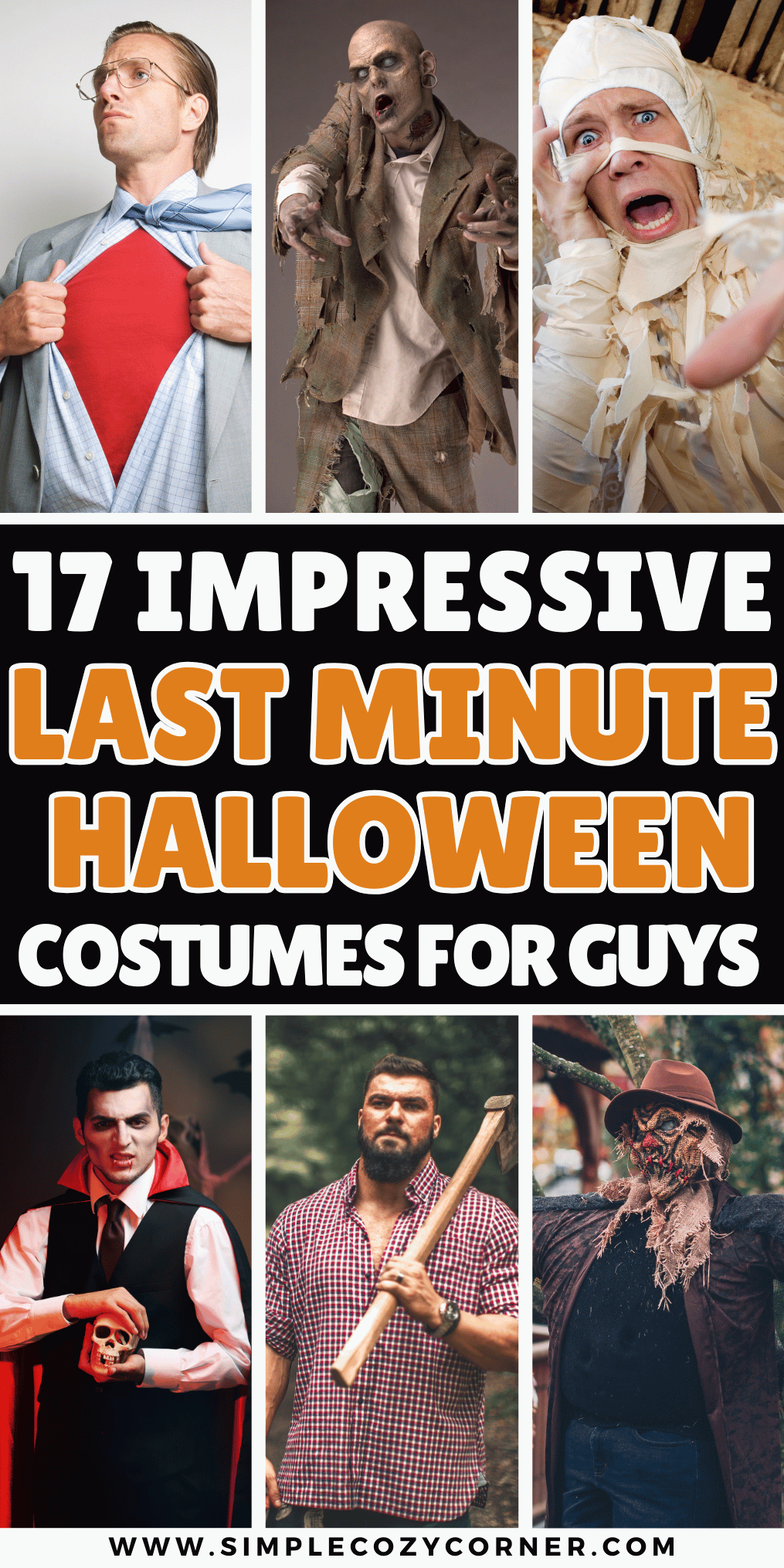 17+ Insanely Good Last Minute Halloween Costumes For Guys – Simple Cozy ...