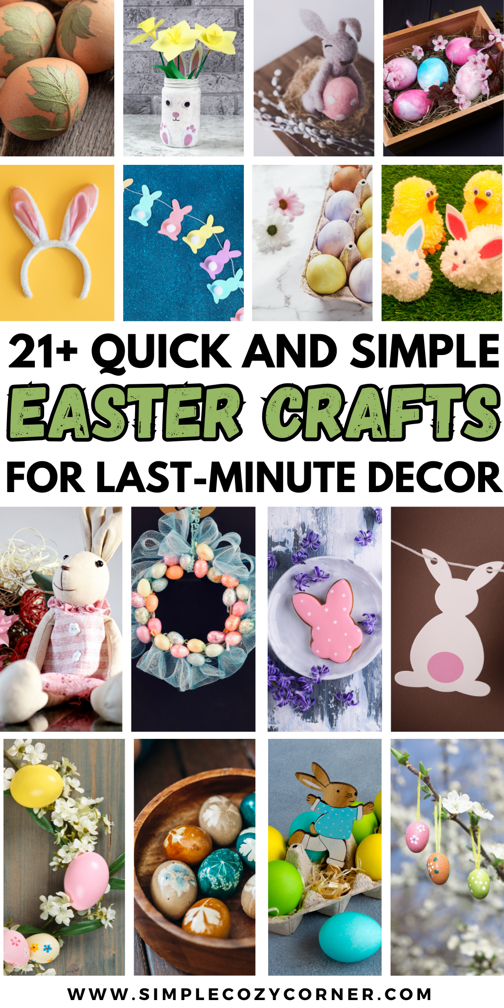 21+ Quick and Simple Easter Crafts for Last-Minute Decor – Simple Cozy ...