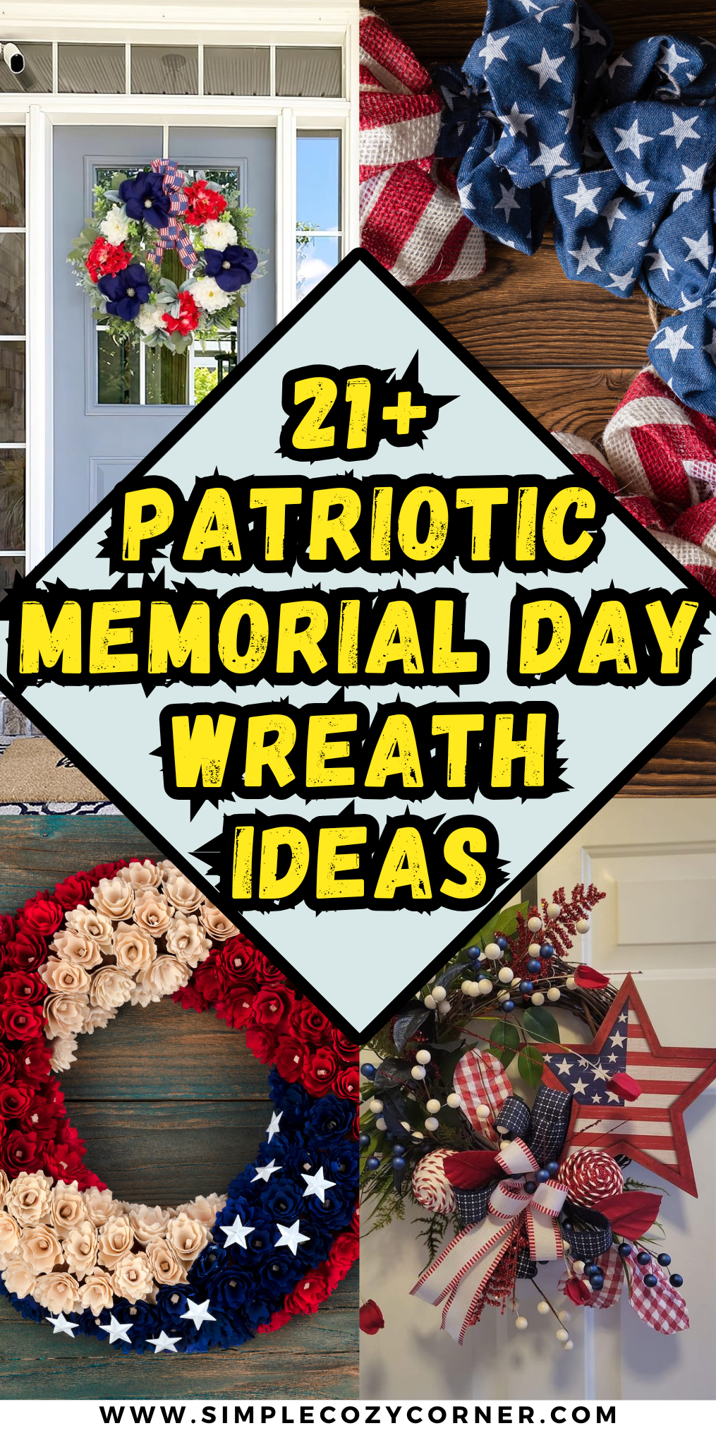 21+ Patriotic Memorial Day Wreaths That Make a Bold Statement – Simple ...