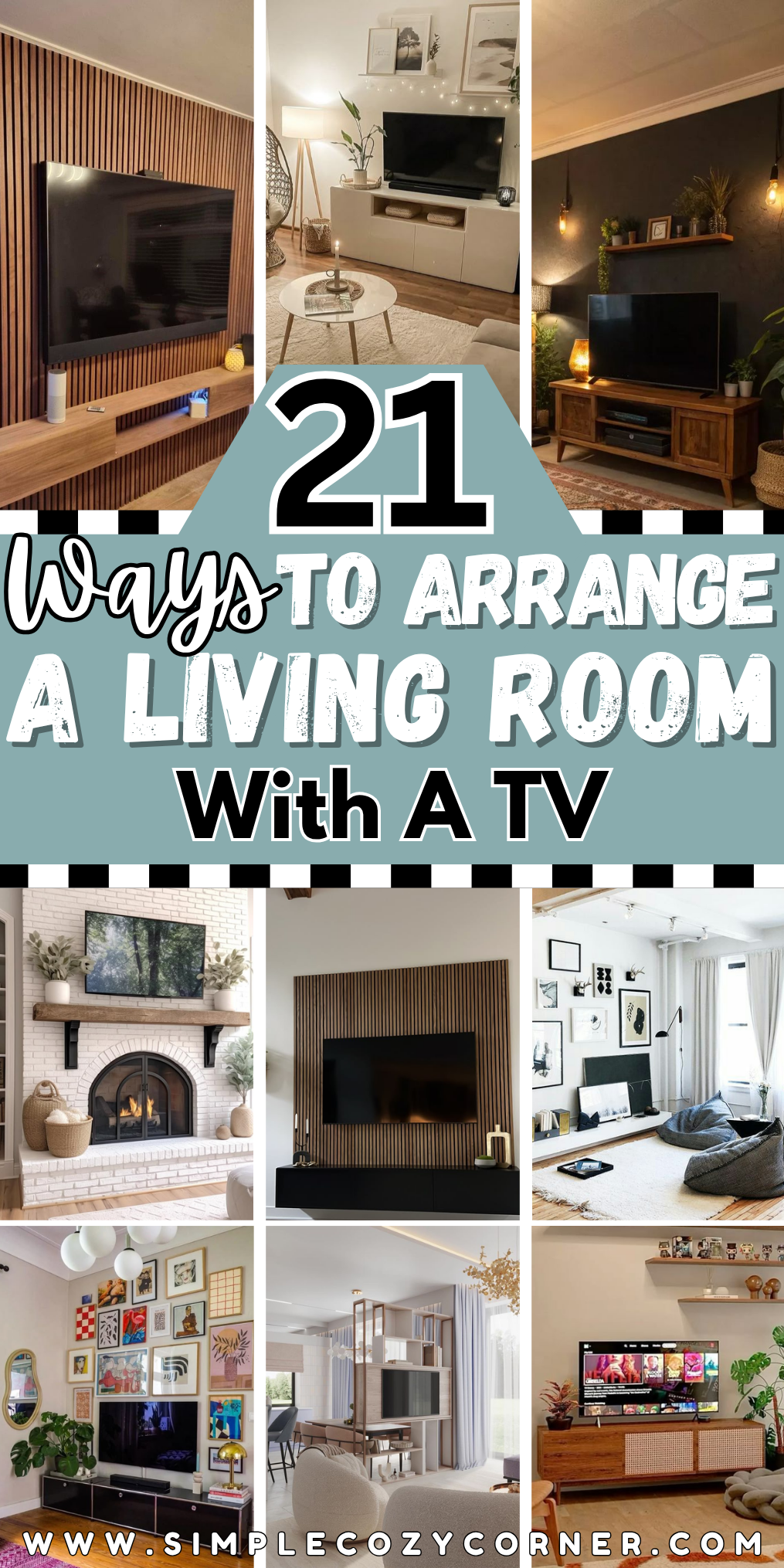 21+ Ways To Arrange A Living Room With A TV – Simple Cozy Corner